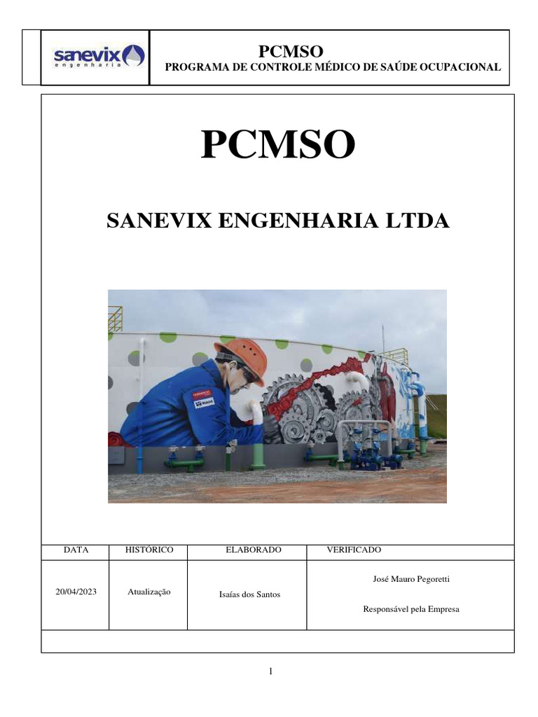 PCMSO Sanevix: Saúde Ocupacional e Segurança | PDF