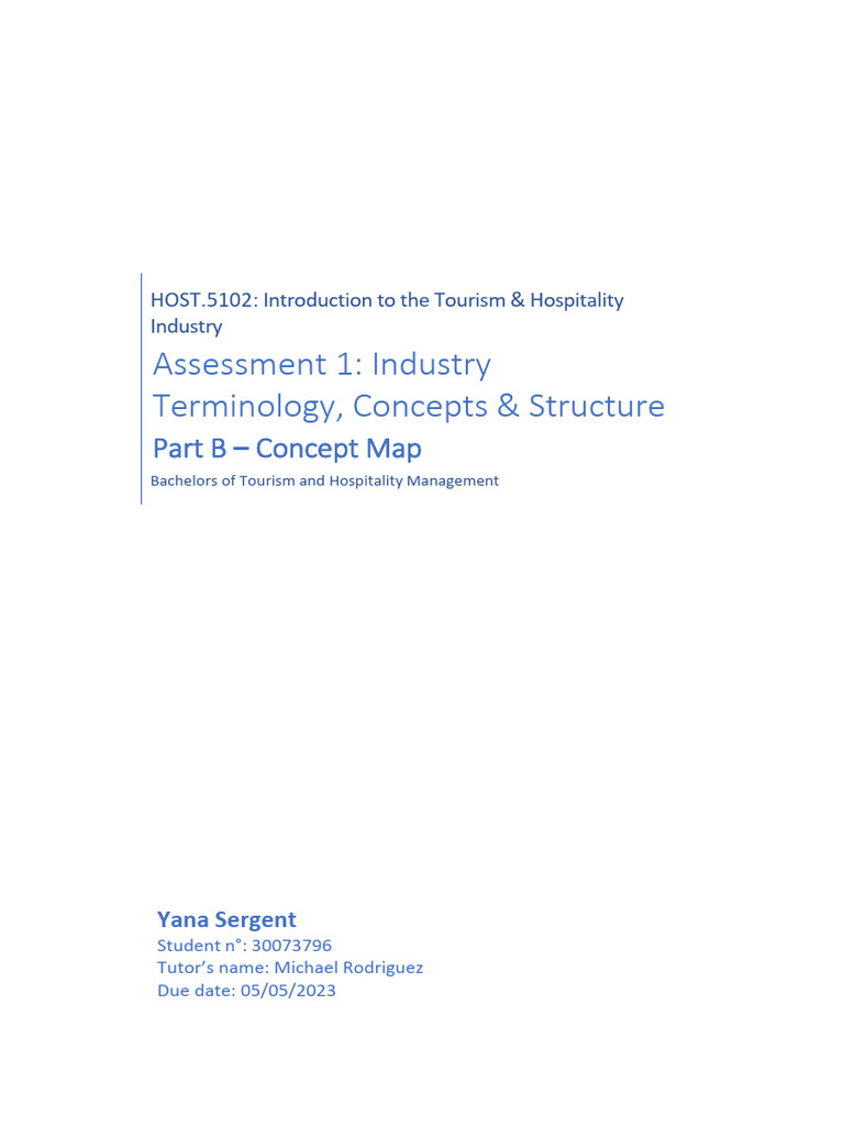 Tourism & Hospitality Industry Concepts | PDF