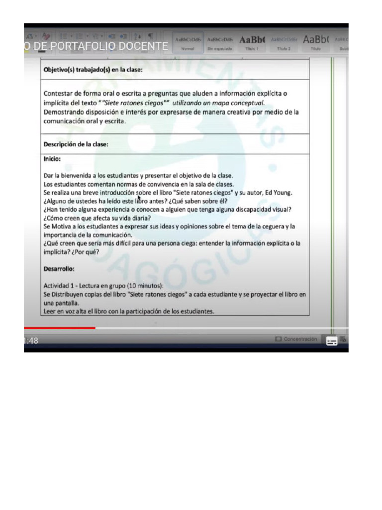 Portafolio Docente Destacado | PDF