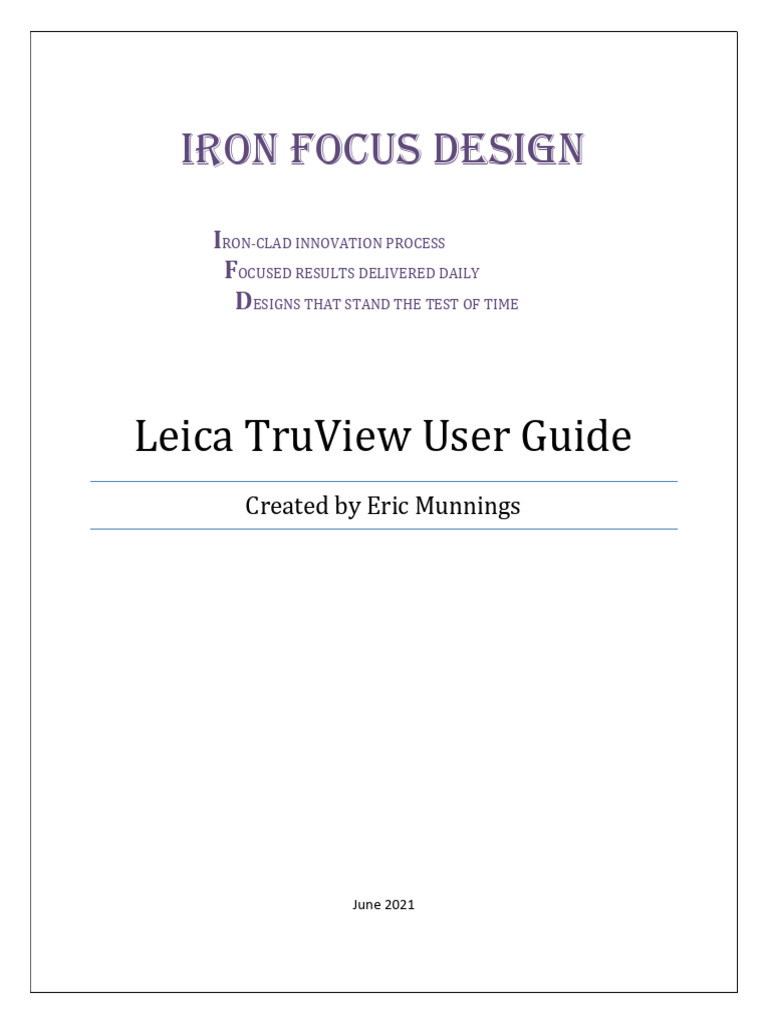 Leica TruView User Guide | PDF