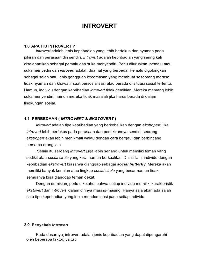 Naskah Introvert | PDF | Karier & Perkembangan | Pengembangan Diri