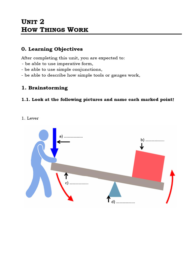 Unit 2 How Things Work | PDF