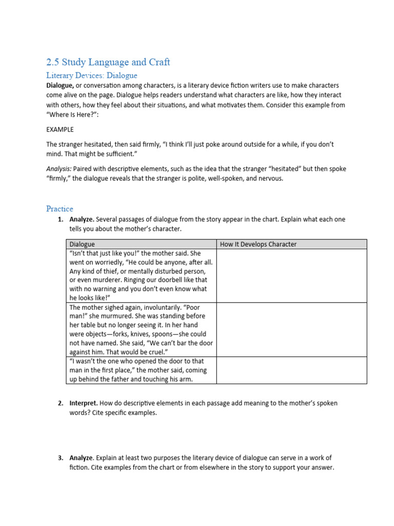 Analyzing Dialogue in Fiction | PDF