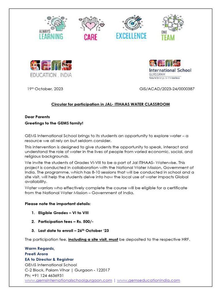 Cir-387-Circular For Jal ITIHAAS | PDF