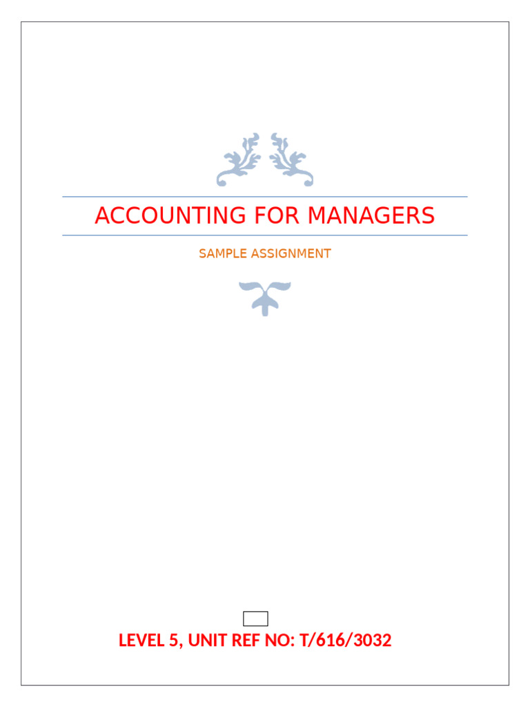 Level 5 Accounting For Managers | PDF