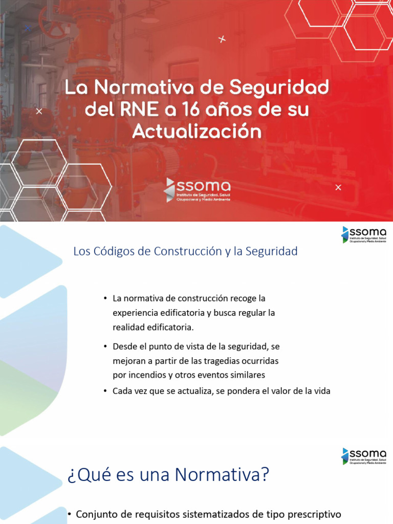 16 Años de La Normativa de Seguridad Del RNE ISSOMA Final | PDF ...