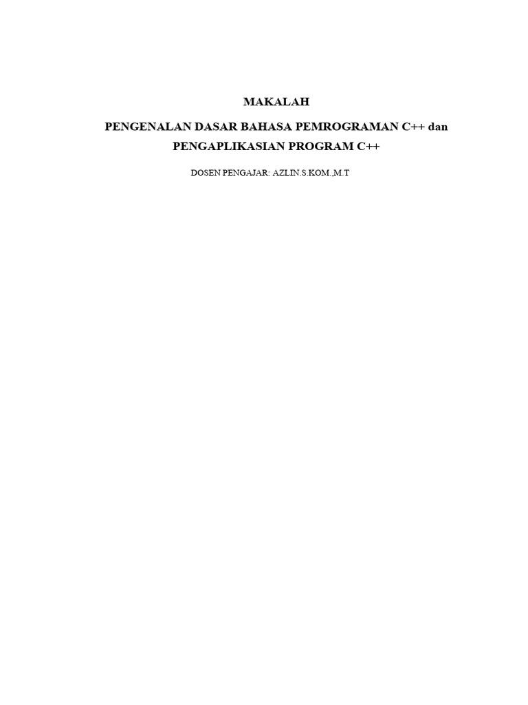 MAKALAH Algoritma Dan Pemrograman | PDF | Seni | Komputer