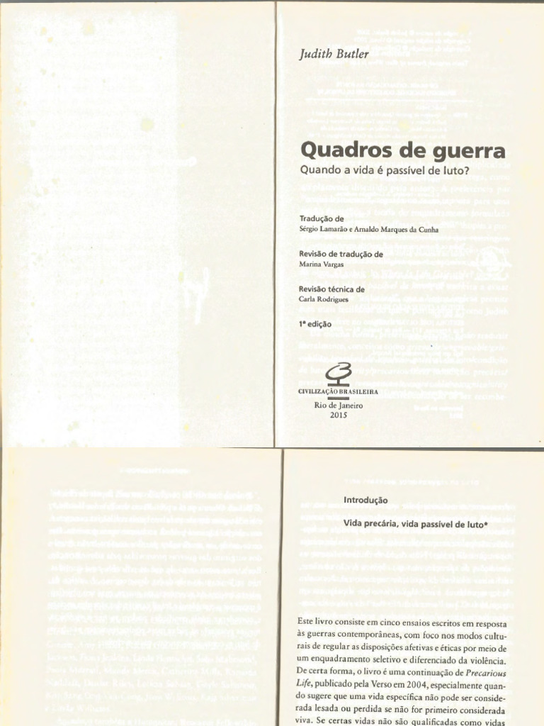 Texto 3 - Vida Precária, Vida Passível de Luto | PDF