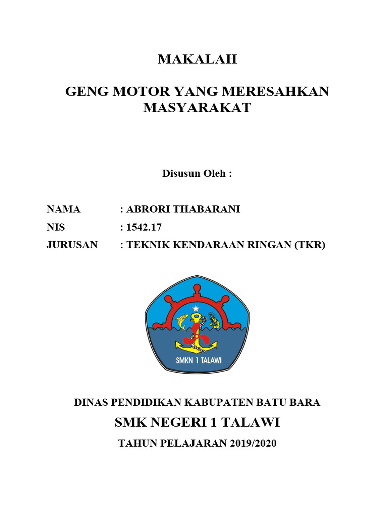 Geng Motor dan Dampaknya pada Masyarakat | PDF | Ilmu Sosial | Gaya Hidup