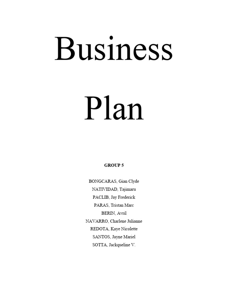 Business Plan Entrep | PDF