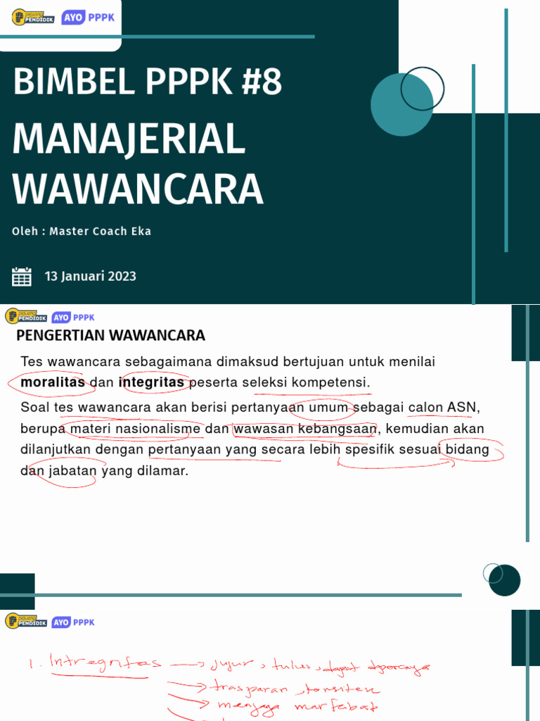 Tips Wawancara PPPK dan Soal Latihan | PDF