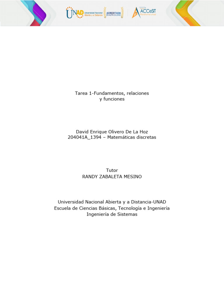 Solución Tarea 1 Davidd Olivero | PDF