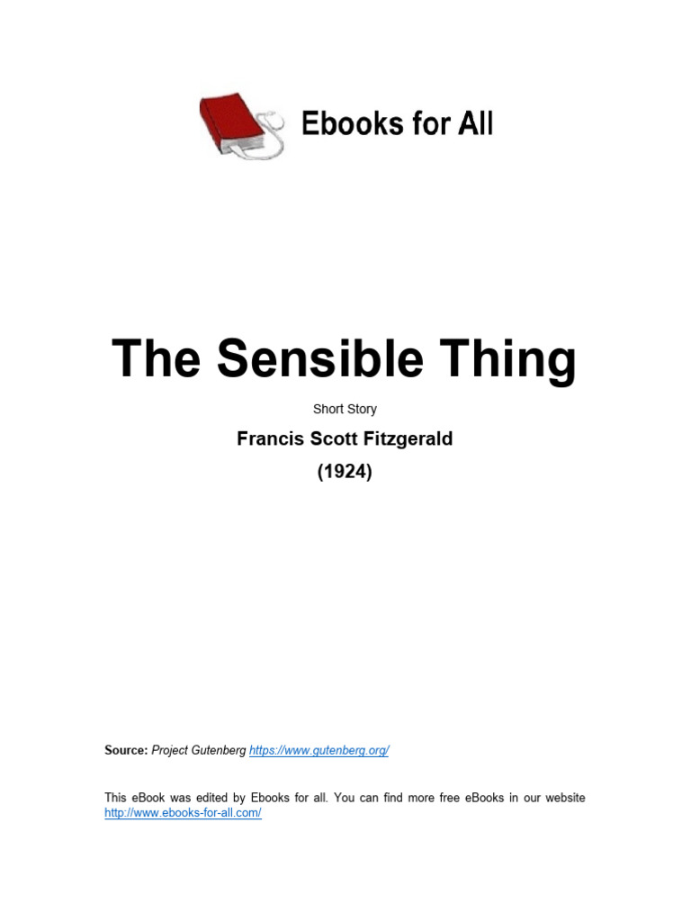 The Sensible Thing Francis Scott Fitzgerald | PDF
