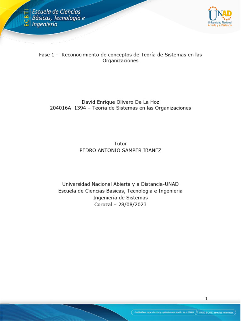 Fase 1. TSO David Olivero | PDF