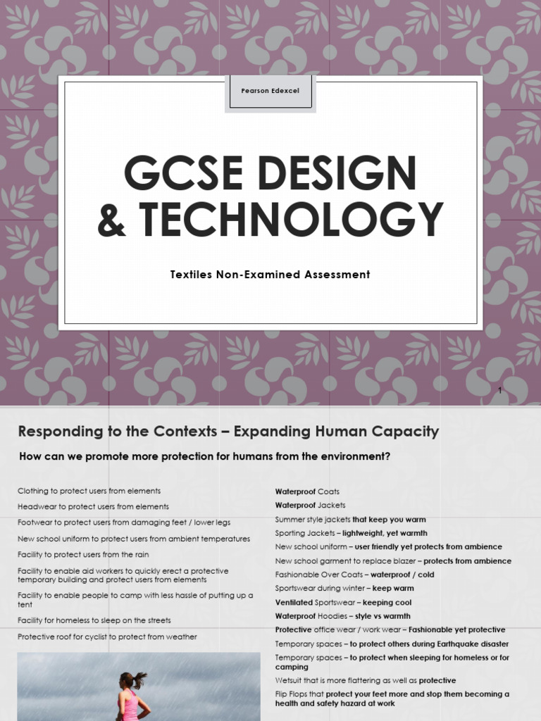 GCSE D&T - NEA Exemplar - Textiles | PDF