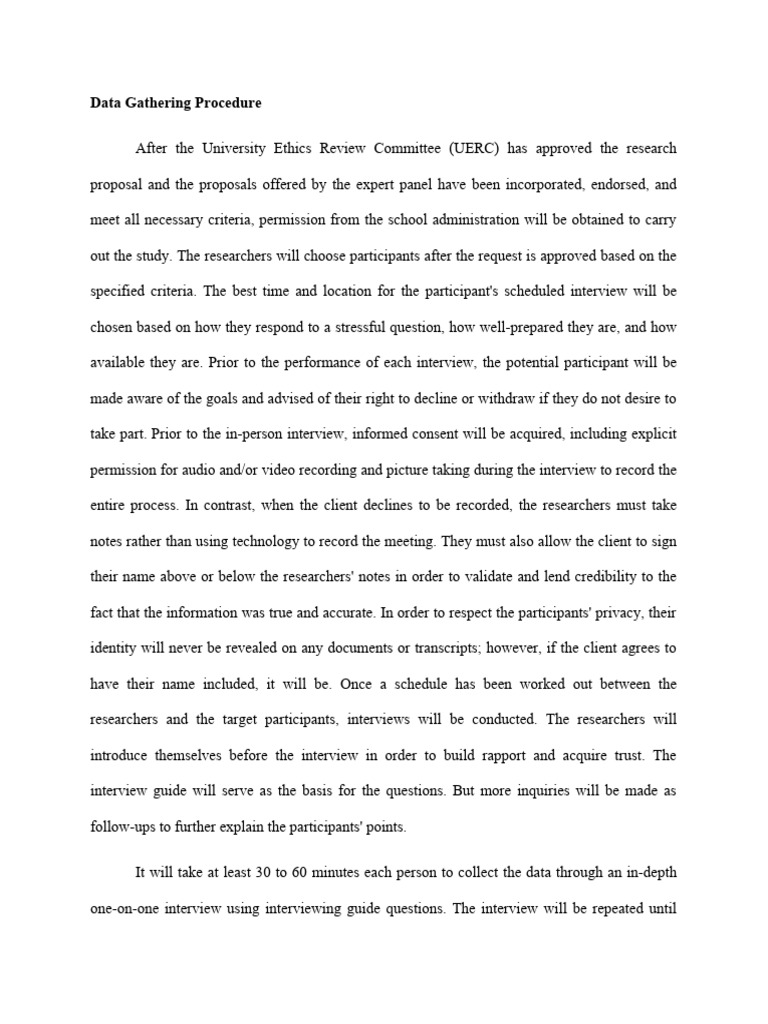 Data Gathering Procedure | PDF | Data