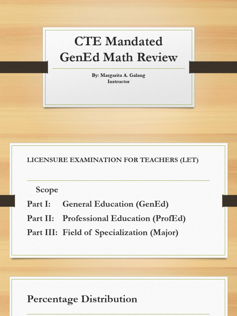 CTE General Education Math Overview | PDF | Teaching Methods ...