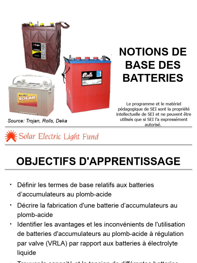 B. Powerpoint - Battery Basics V1 - FR - Final - VR-1 | PDF | Pile ...