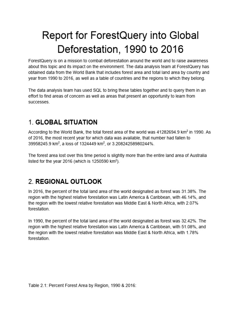 Deforestation Exploration Project Template | Download Free PDF ...