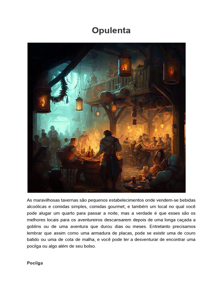 Taverna RPG | PDF