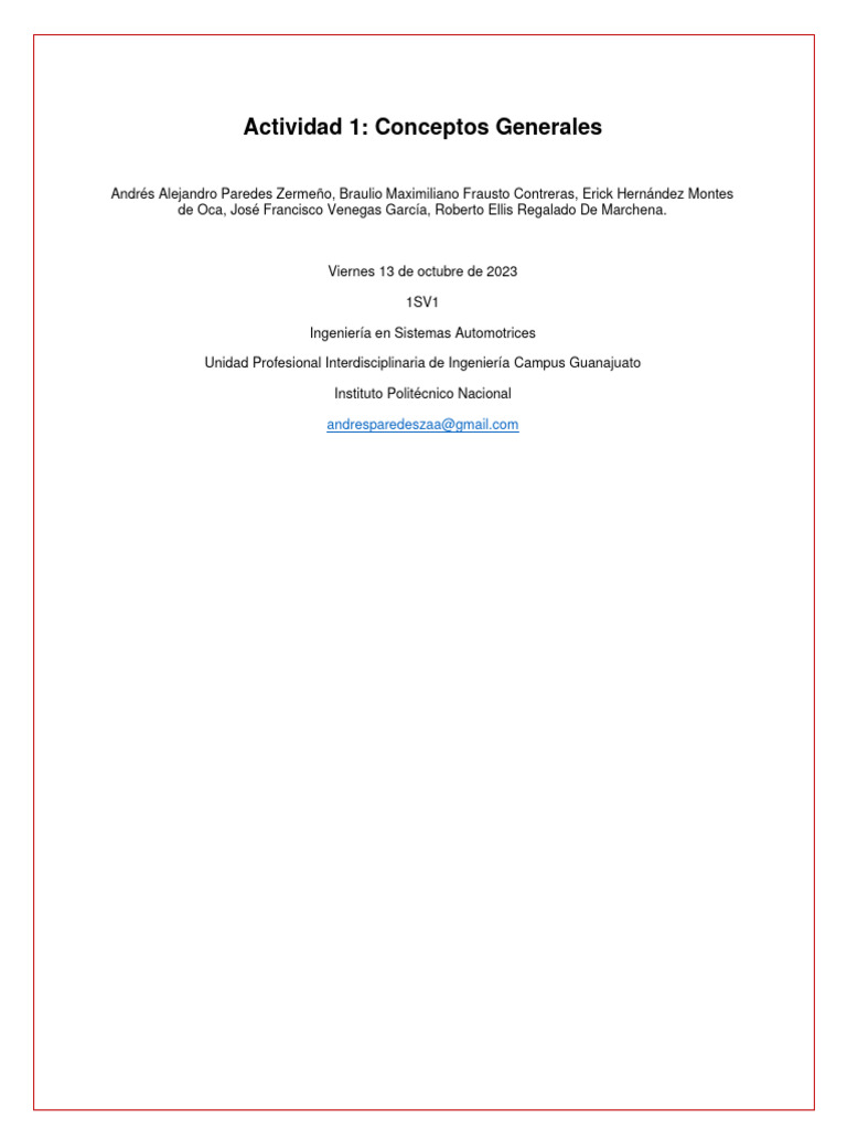 Actividad 1 Conceptos Generales | PDF