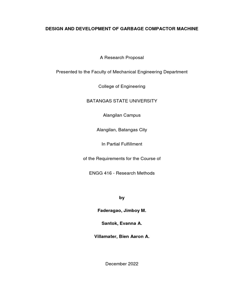 Research Proposal - 3rd Year - Sample | PDF