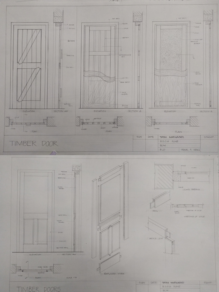 Top Rail and Frame Elevation Plans | PDF