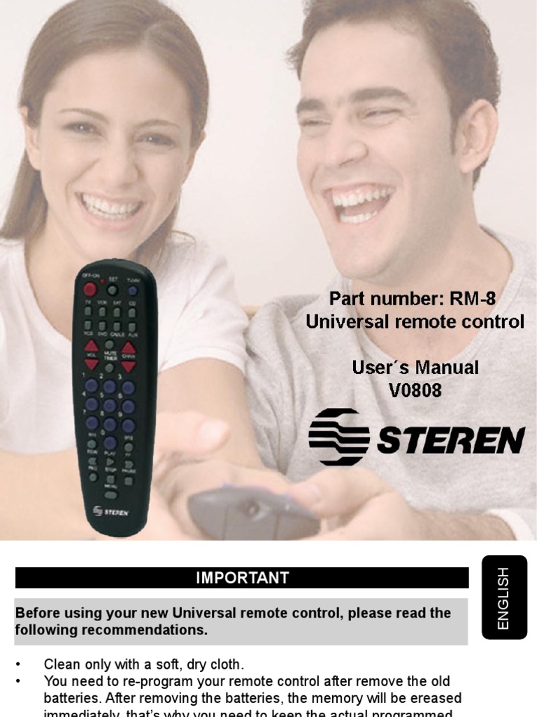 Control Remoto Universal RM-8-Instr | PDF | Business