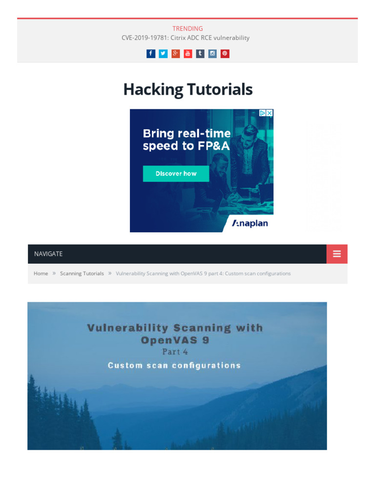 New Methode Hack Openvas 9 Part 4 Custom Scan Configurations | PDF ...