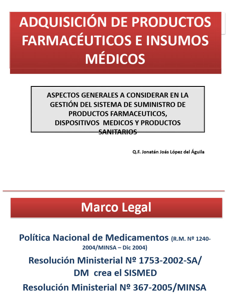 Adquisicion de Productos Farmaceuticos | PDF | Farmacia | Hospital