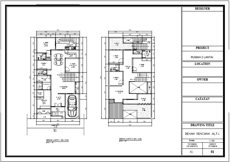 Architectural Blueprint: 2-Story House | PDF