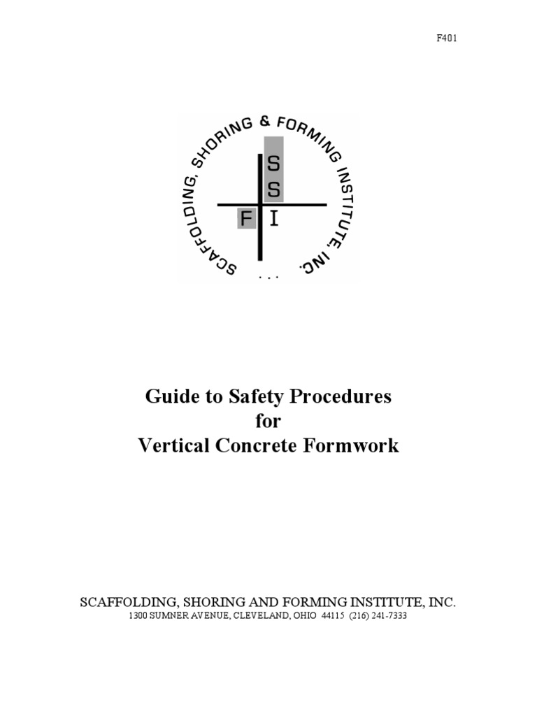 Safety Procedures For Vertical Formwork | PDF | Scaffolding | Framing (Construction)