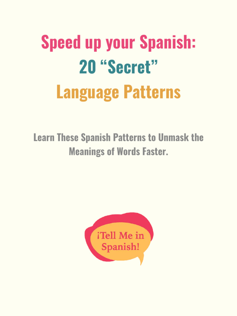 20 Secret Spanish Patterns | PDF