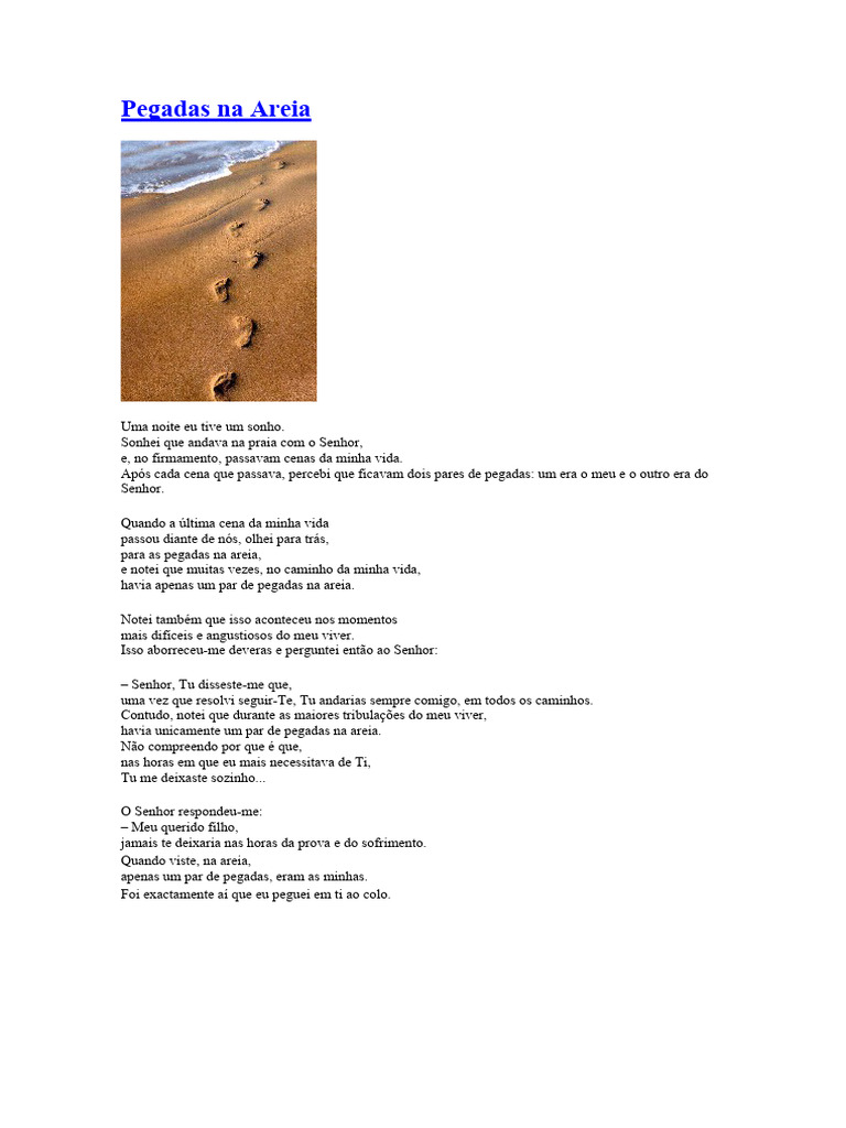 Pegadas Na Areia | PDF