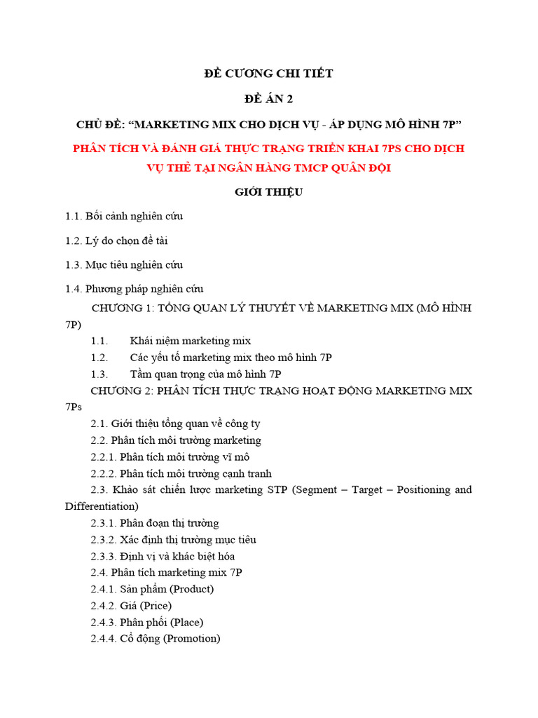 De Cuong Chi Tiet de An 2 - Digital Mar | PDF