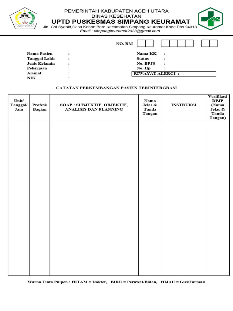 CPPT Rekam Medis 2023 | PDF