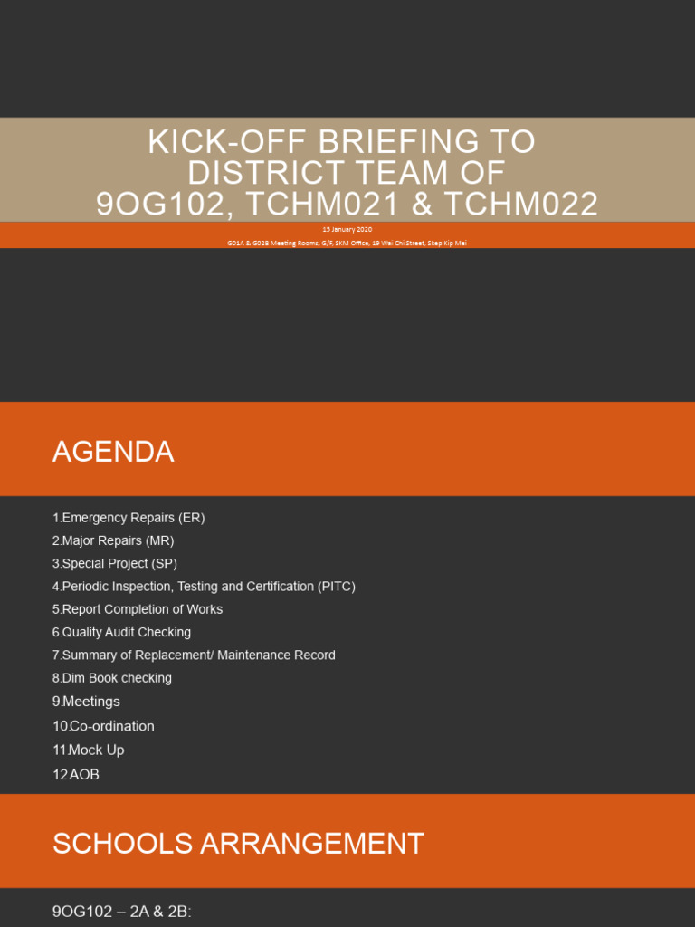 Kick-off Briefing Agenda Overview | PDF