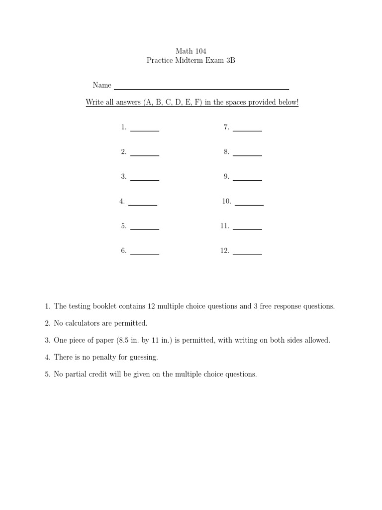mth104 Practice qs-1-1 | PDF