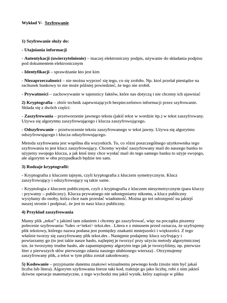 Wykład V Infa | PDF