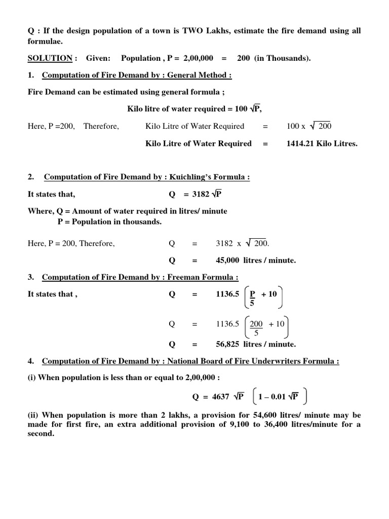 Fire Demand Problems | PDF
