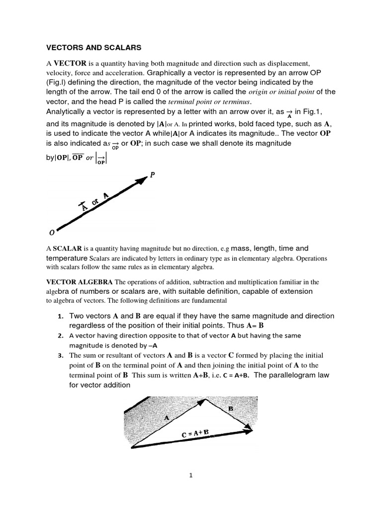 VECTORS Notes | PDF