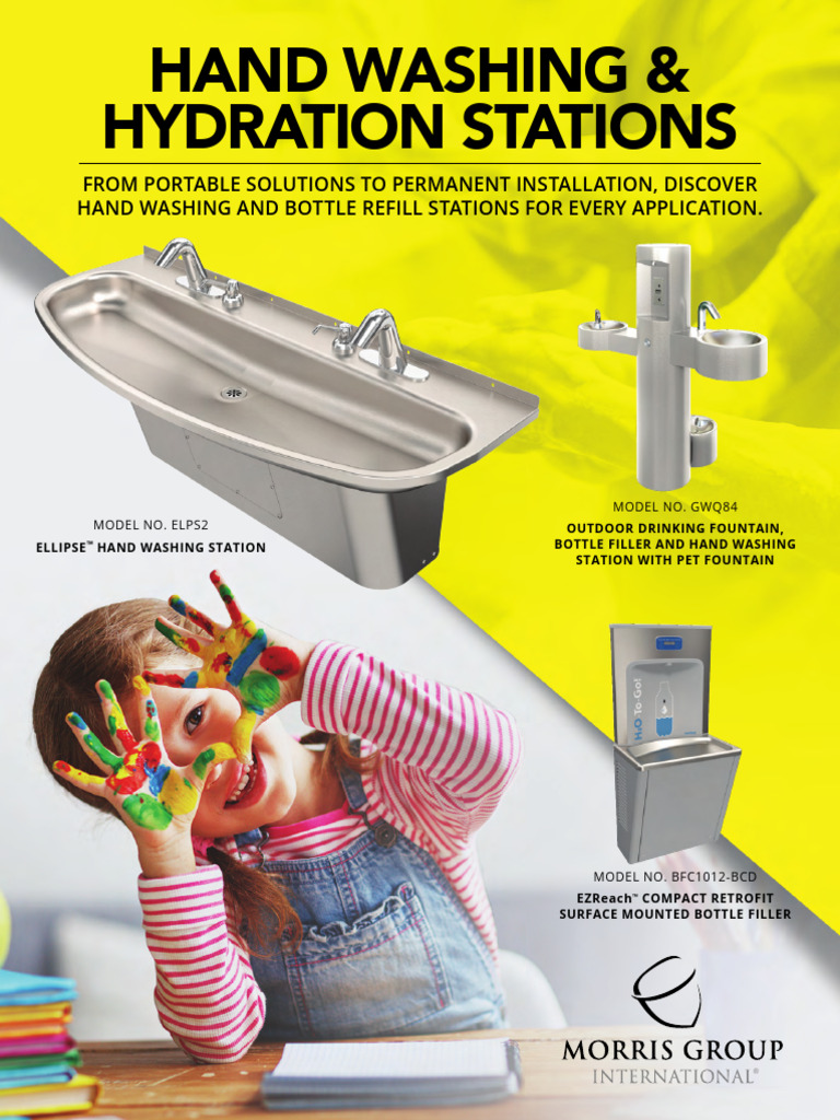 Stainless Steel Hand Washing Products Brochure | PDF | Water Heating | Sink