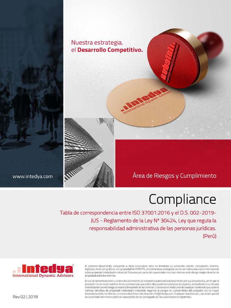 Tabla de Correspondencia Entre ISO 3700.2016 y El DS 002-2019-JUS de ...