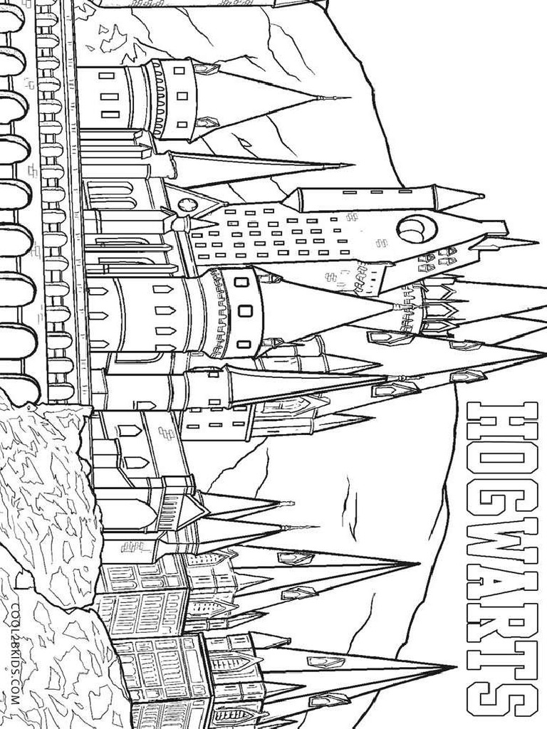 Harry Potter Coloring Pages Hogwarts | PDF