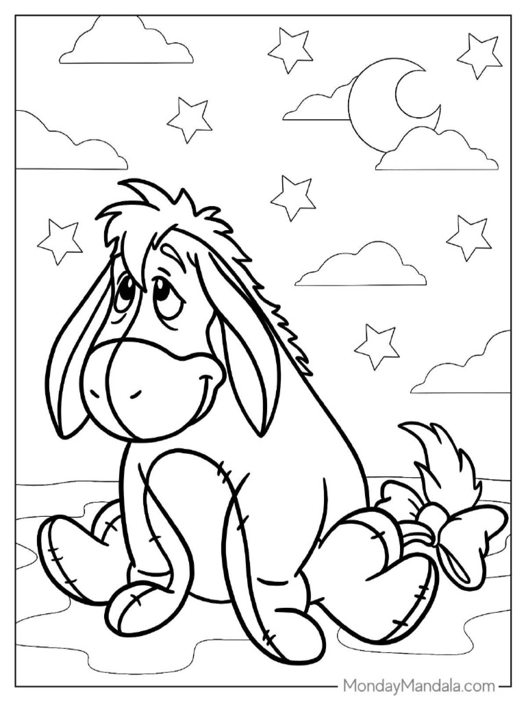 Adorable Eeyore Coloring Sheet | PDF