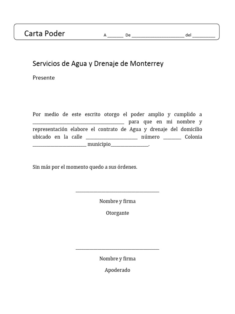 Carta Poder 2023 | PDF