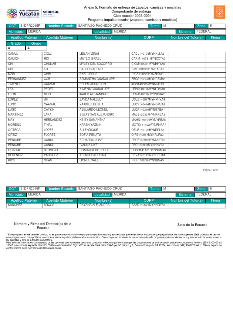 Anexo 5 4A SANTIAGO | PDF