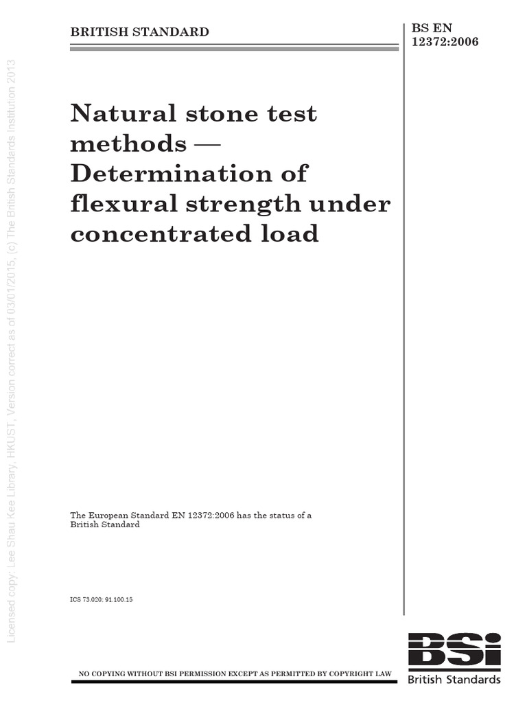 Flexural Strength Testing for Natural Stone | PDF | Technology ...