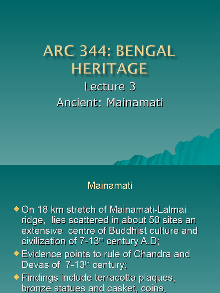 Bengal Heritage 3 Mainamati | PDF