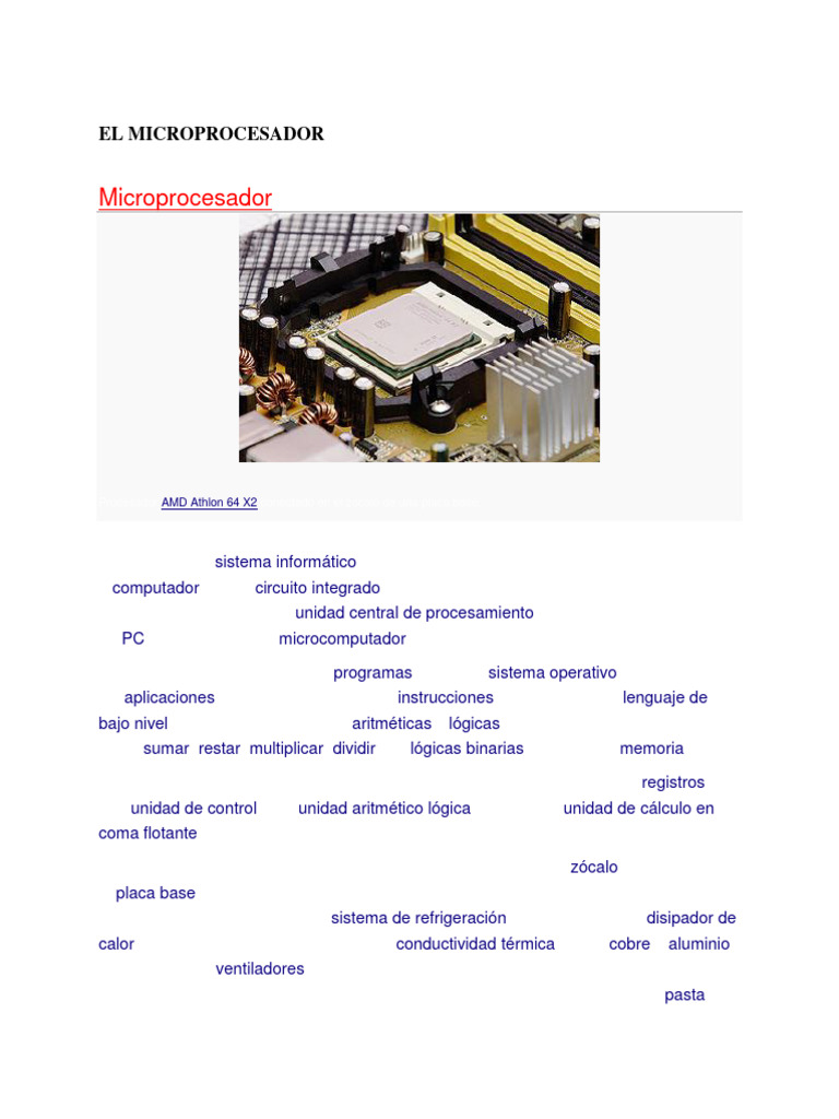 El Microprocesador | PDF | Microprocesador | Intel